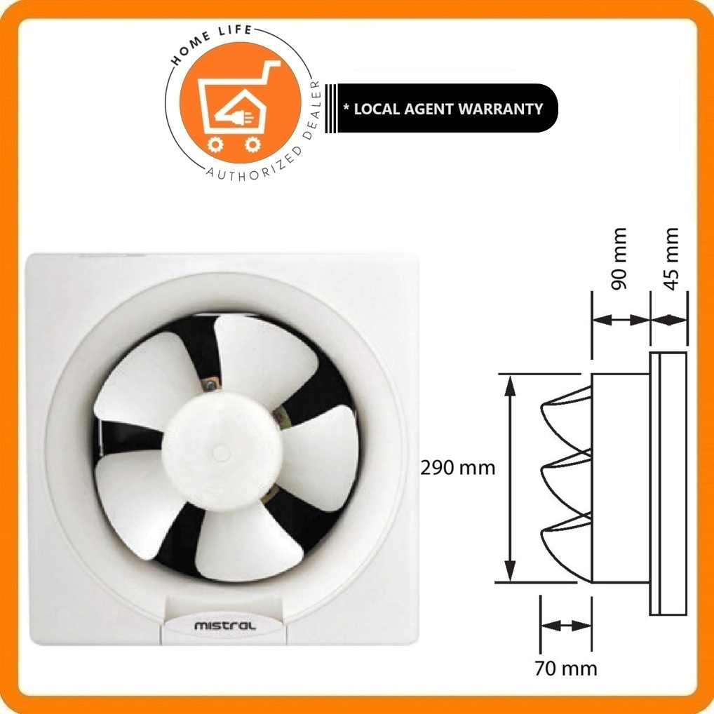 Mistral MEF101 Wall Mounted Exhaust Fan 10 Inch | Shopee Singapore