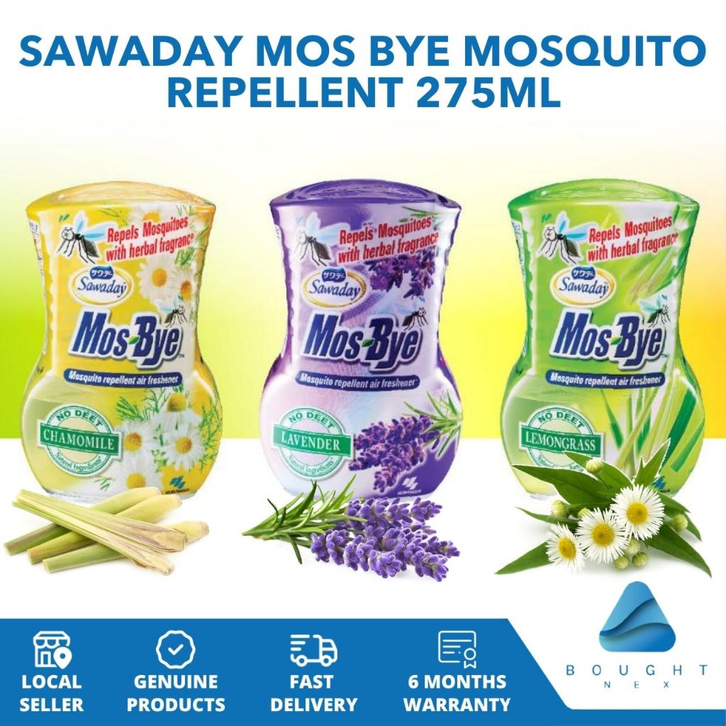 Sawaday Mos Bye Natural Mosquito Repellent Air Fresheners - Chamomile, Lavender, Lemongrass ...