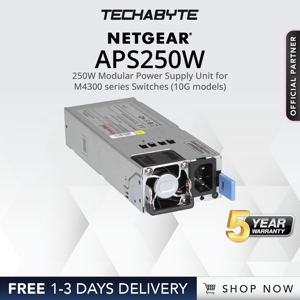 Netgear APS250W-100NES | 250W Modular Power Supply Unit for M4300 ...
