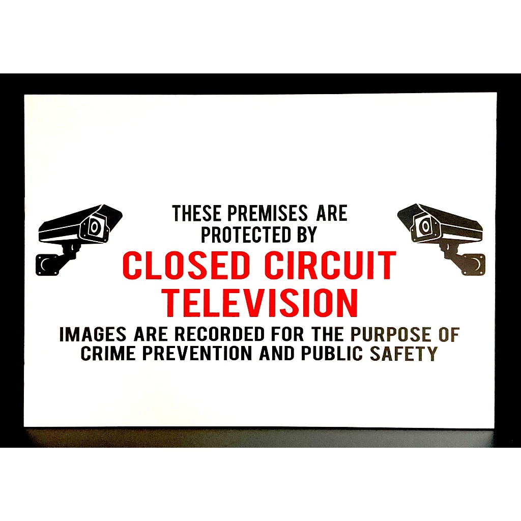 THESE PREMISES ARE PROTECTED BY CCTV SIGN/SIGNAGE | WARNING SIGNAGE ...