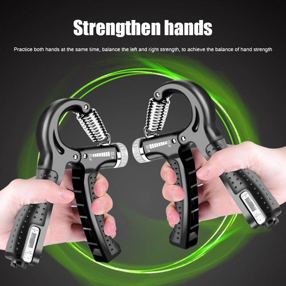Adjustable Resistance Hand Grip Gripper 5kg to 100kg Wrist Arm Finger ...