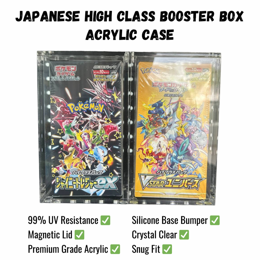 Pokemon Acrylic Display Case Japanese High Class Booster Box | Shopee ...