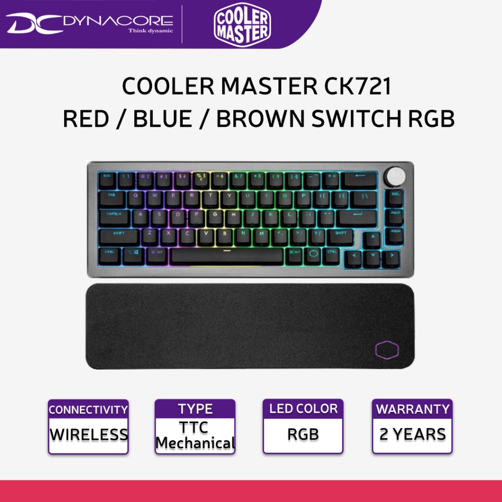 COOLER MASTER CK721 RED SWITCH / BLUE SWITCH / BROWN SWITCH RGB ...