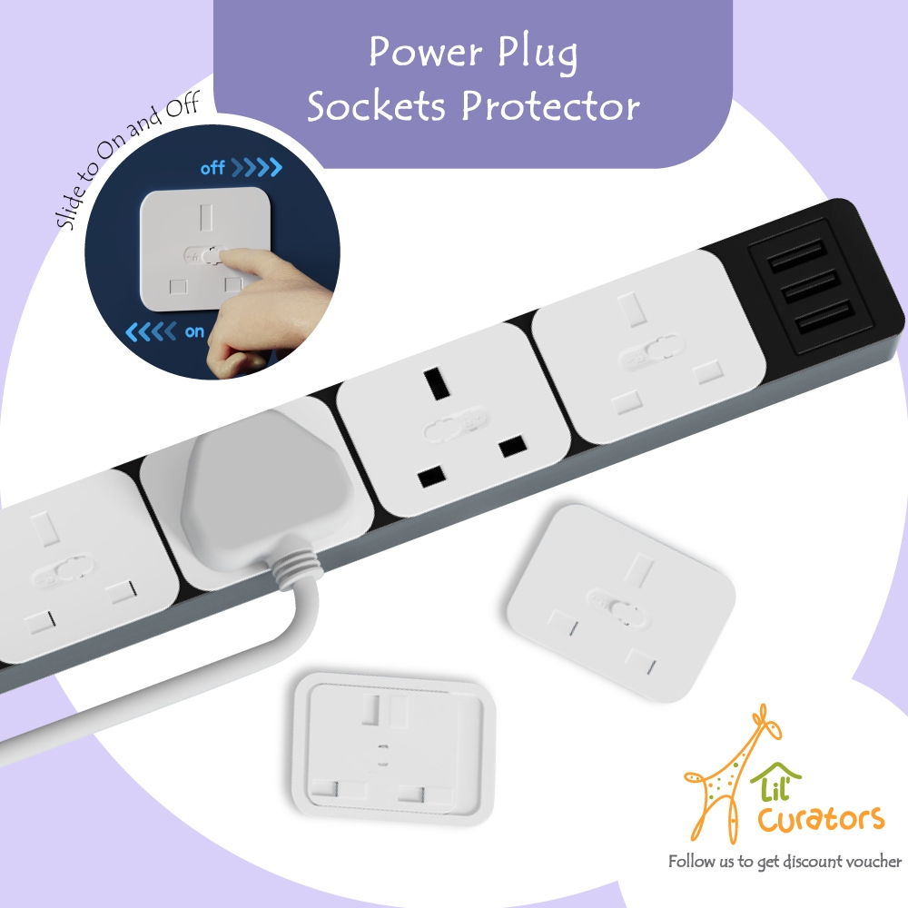 [Lil' Curators] Convenient Slide On SG Electric Outlet Socket Cover ...