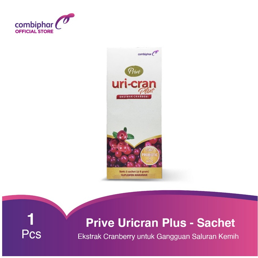Prive Uricran Plus 5 sachet Per Box Suplemen Ekstrak Cranberry / UTI ...