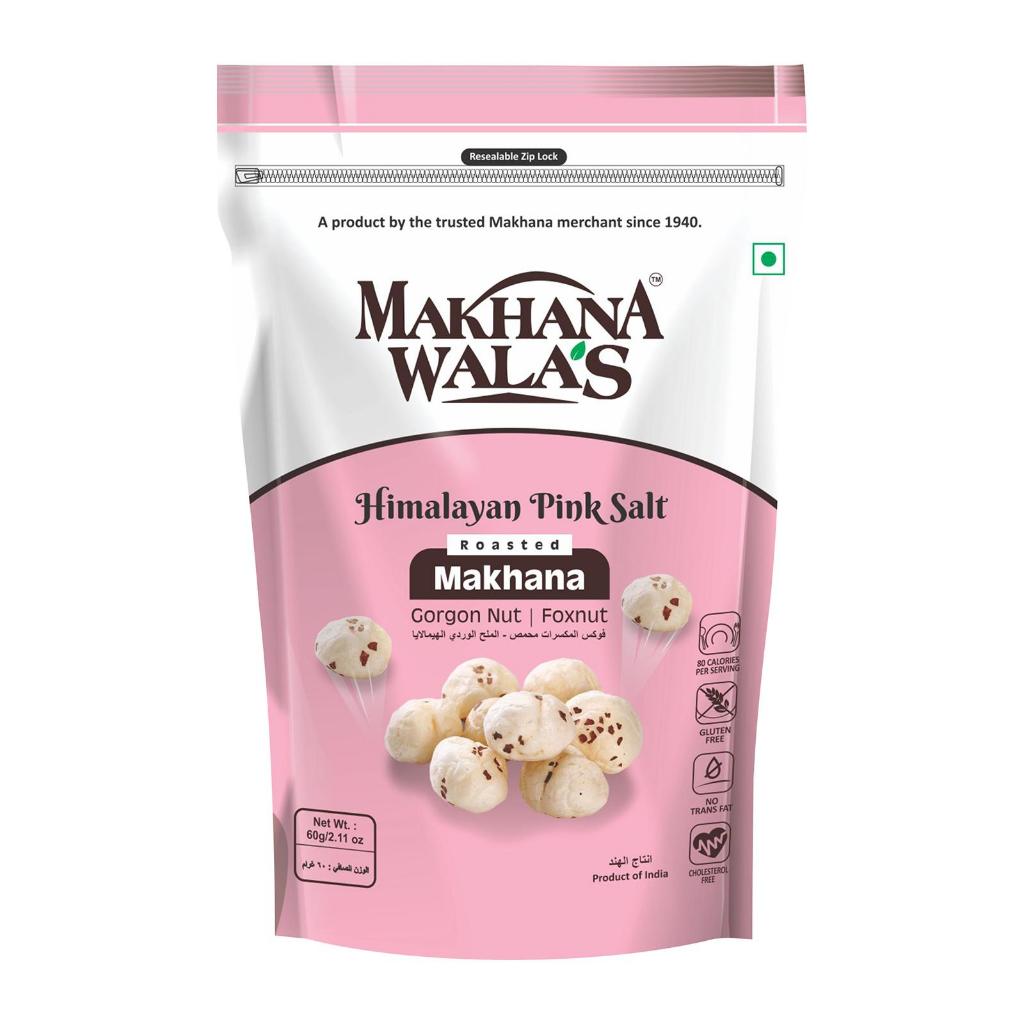 2 x 60g Makhana Wala's Himalayan Pink Salt Roasted Fox Nut Makhana ...