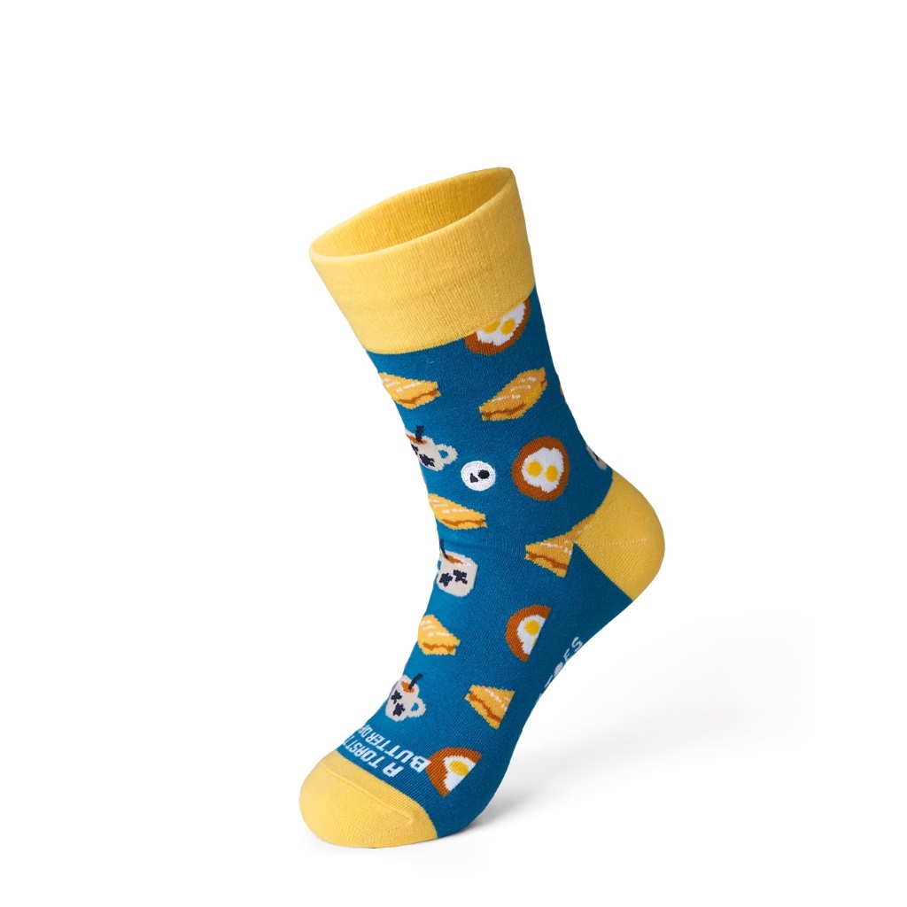 Talking Toes Local Breakfast Crew Socks | Shopee Singapore