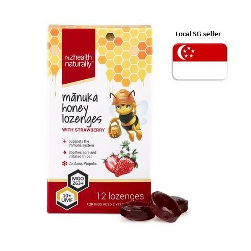 NZ Health Naturally Manuka Honey Lozenges with Strawberry, UMF10+, Box ...