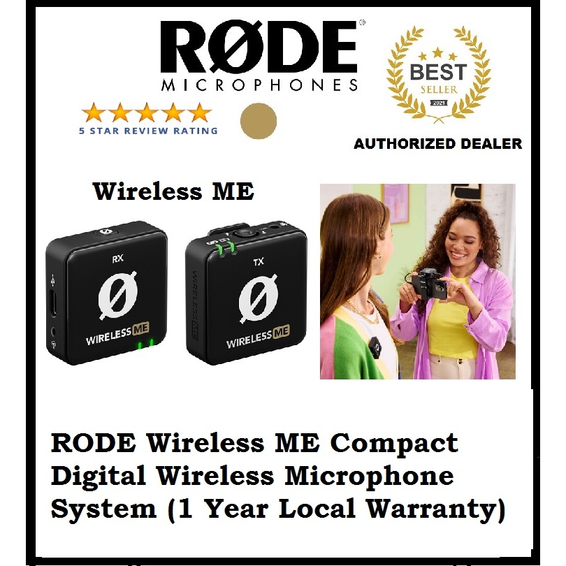 RODE Wireless ME Compact Digital Wireless Microphone System (2.4 GHz ...