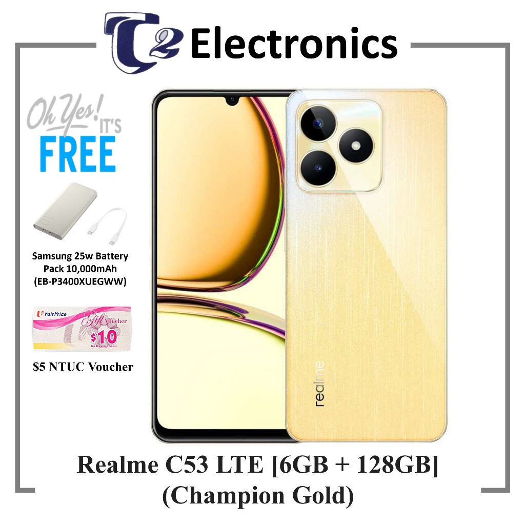Realme C53 LTE | (6GB RAM + 128GB ROM / 8GB RAM + 256GB ROM ) | 33W SuperVOOC Charge | 50MP AI ...