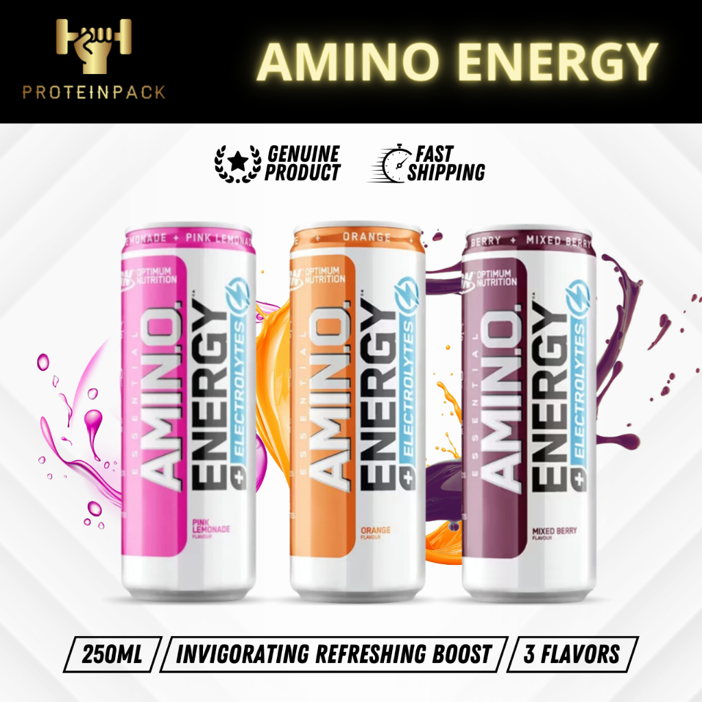 Optimum Nutrition Amino Energy 250ml Invigorating Refreshing Boost for ...
