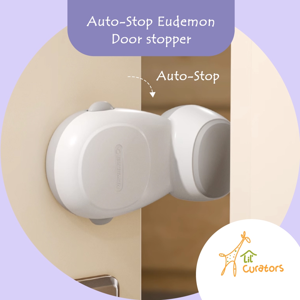 Lil' Curators Auto-Reset Rotating Door Stop | Child Proof | Protect ...