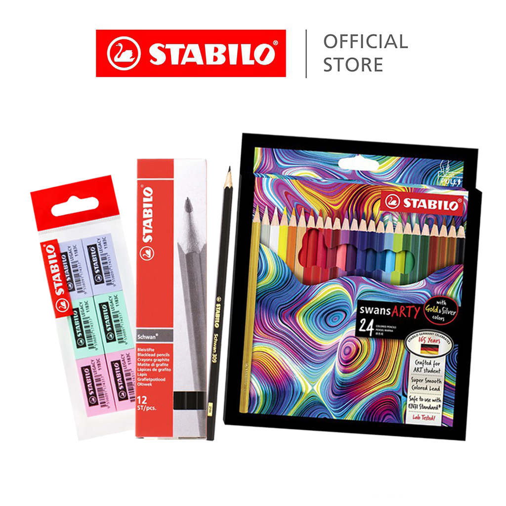 STABILO Colouring Writing and Drawing Bundle Set - Great Gift for Kids ...