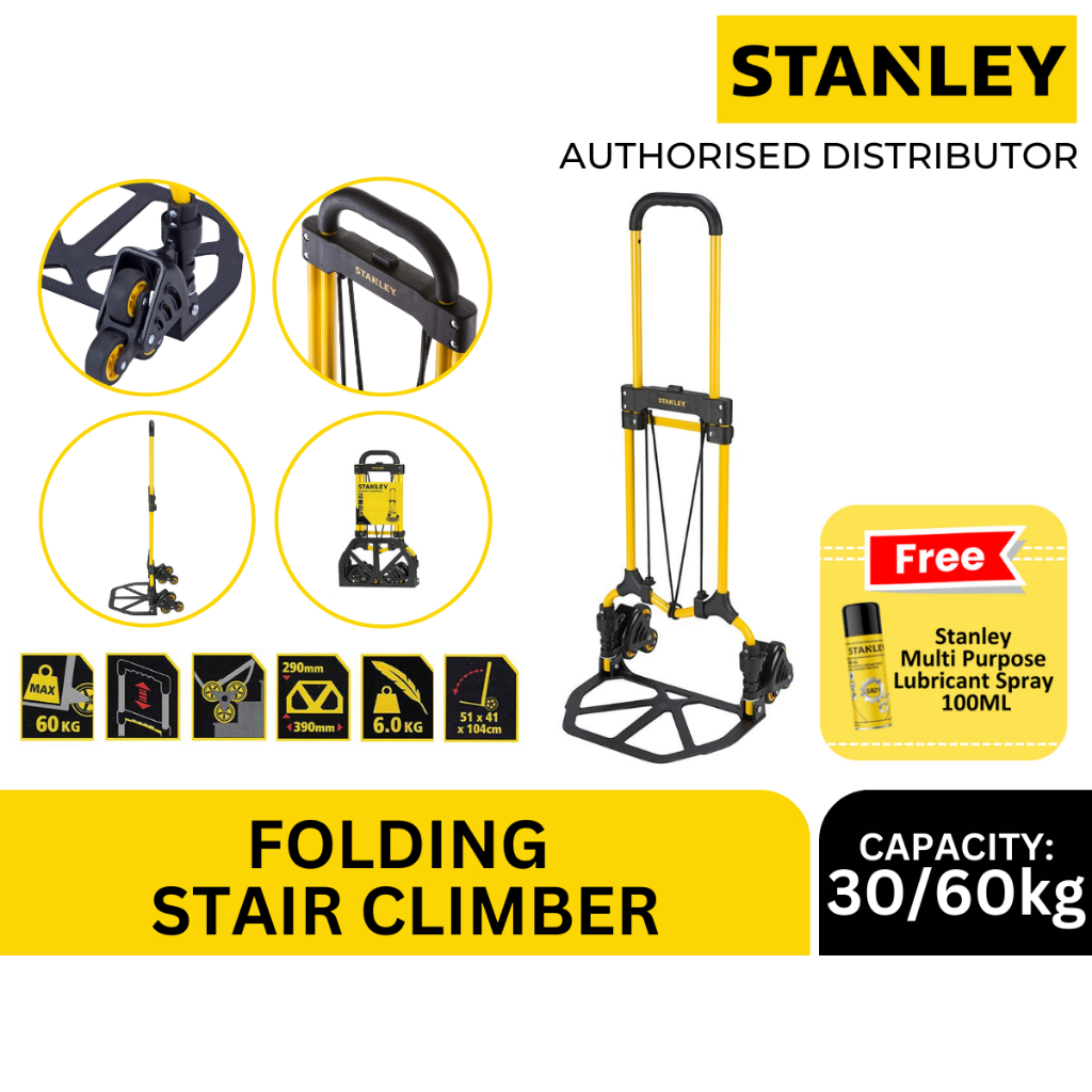 Stanley Trolley Folding Hand Truck Stair Climber 30/60 kg | Shopee ...