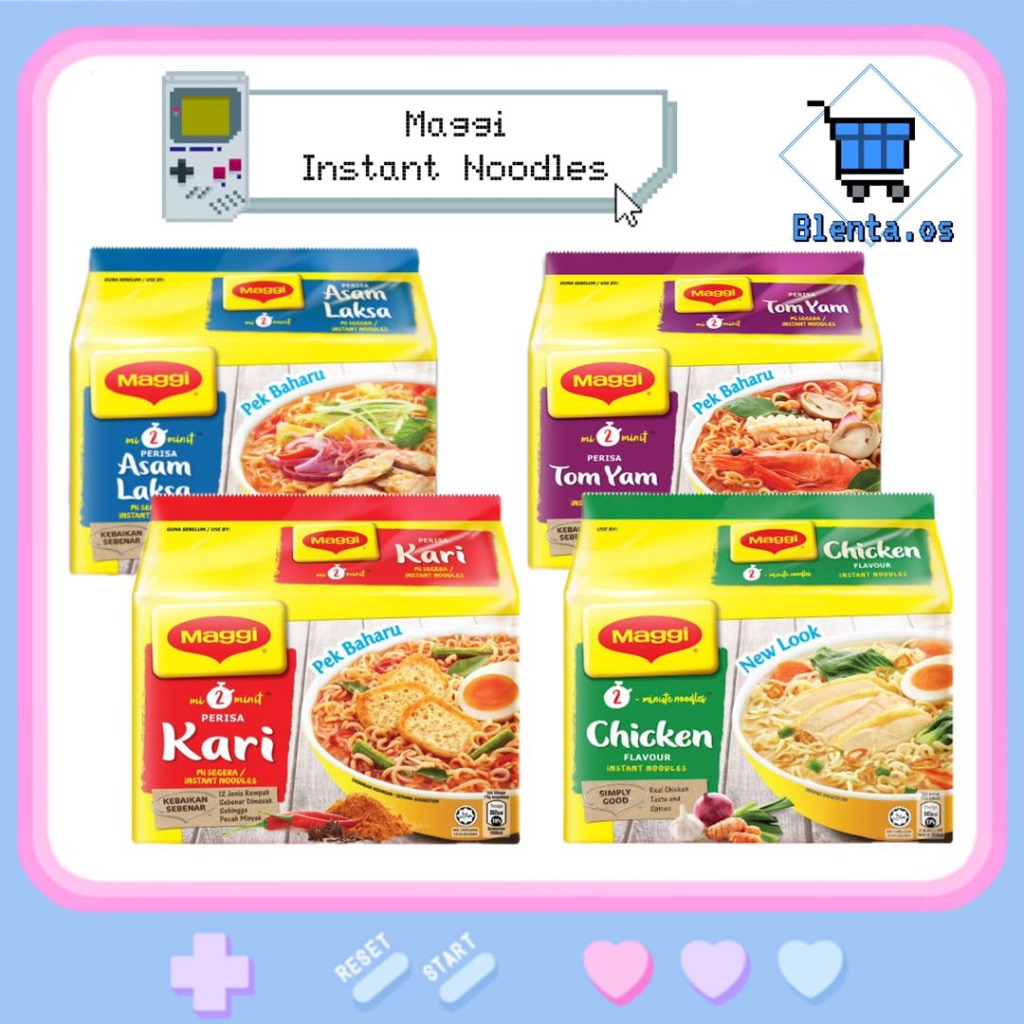 [Bundle of 2]Maggi Instant Noodles Curry/Tomyam/Chicken/Asam Laksa🔥SG ...