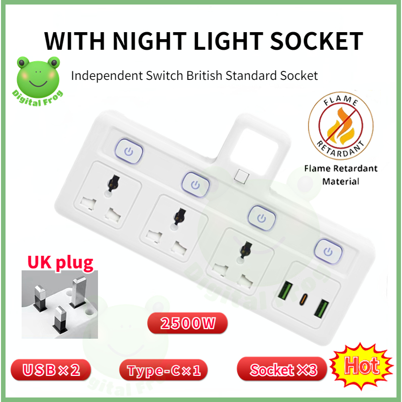 British Standard Socket With USB Wireless Multifunctional Light, Multi ...