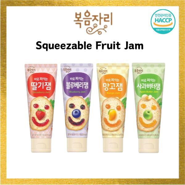 [KOREAN FOOD]Bokumjari Squeezable Fruit Jam 4 types of jam 100g ...