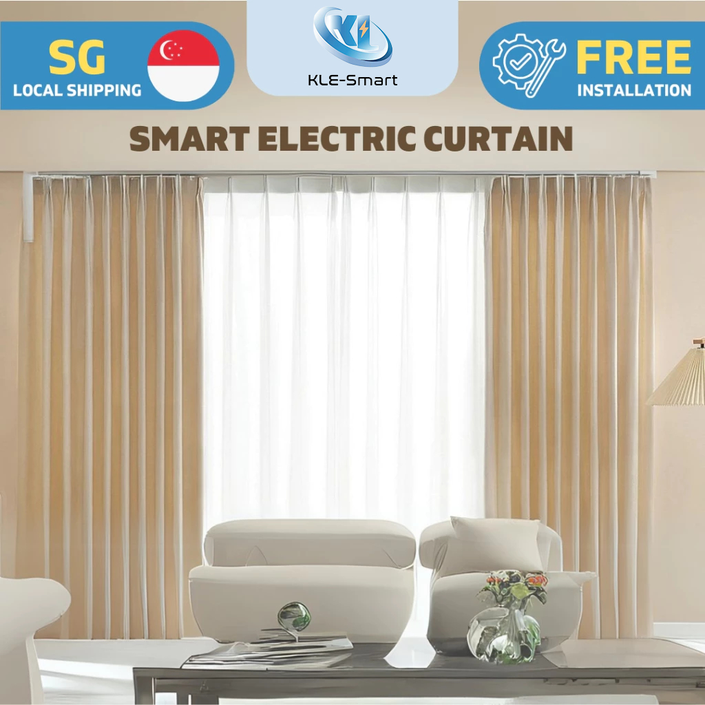 TUYA WIFI Smart Electric Curtain Track, Automatic Motorized Curtain ...