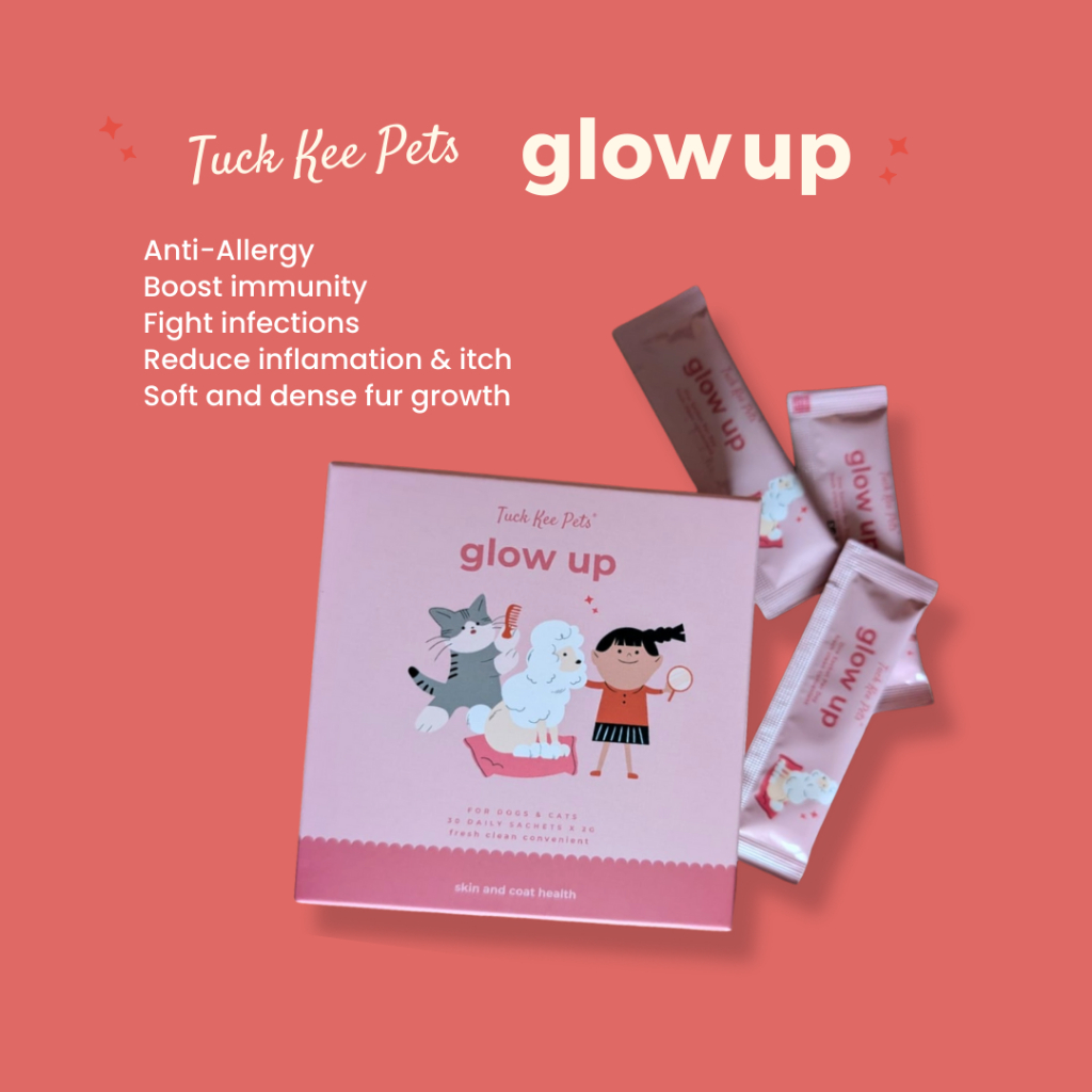 Tuck Kee Pets Glow Up Skin & Coat Supplement With Anti-Allergy ...