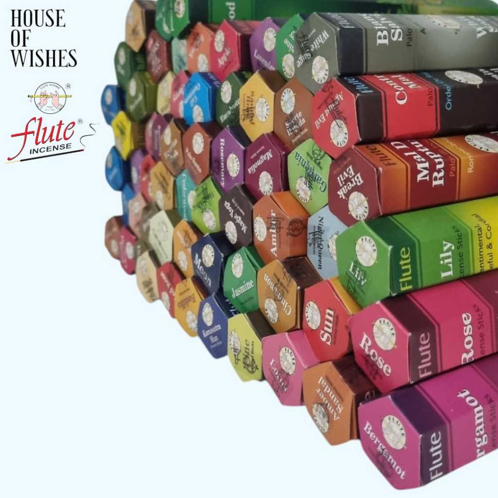 FLUTE Incense Sticks - All Type Of Favorite (20 Sticks Per Box ...