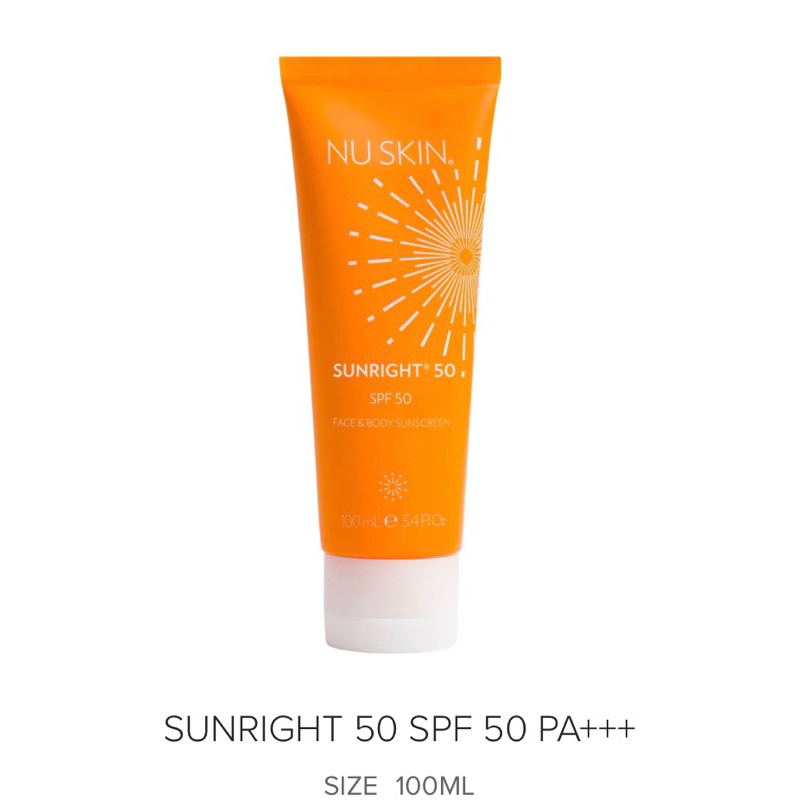 Sunright SPF 50 PA+ Nuskin Sunblock / Sunscreen lotion for Face and Body Exp: Nov 2024 | Shopee ...