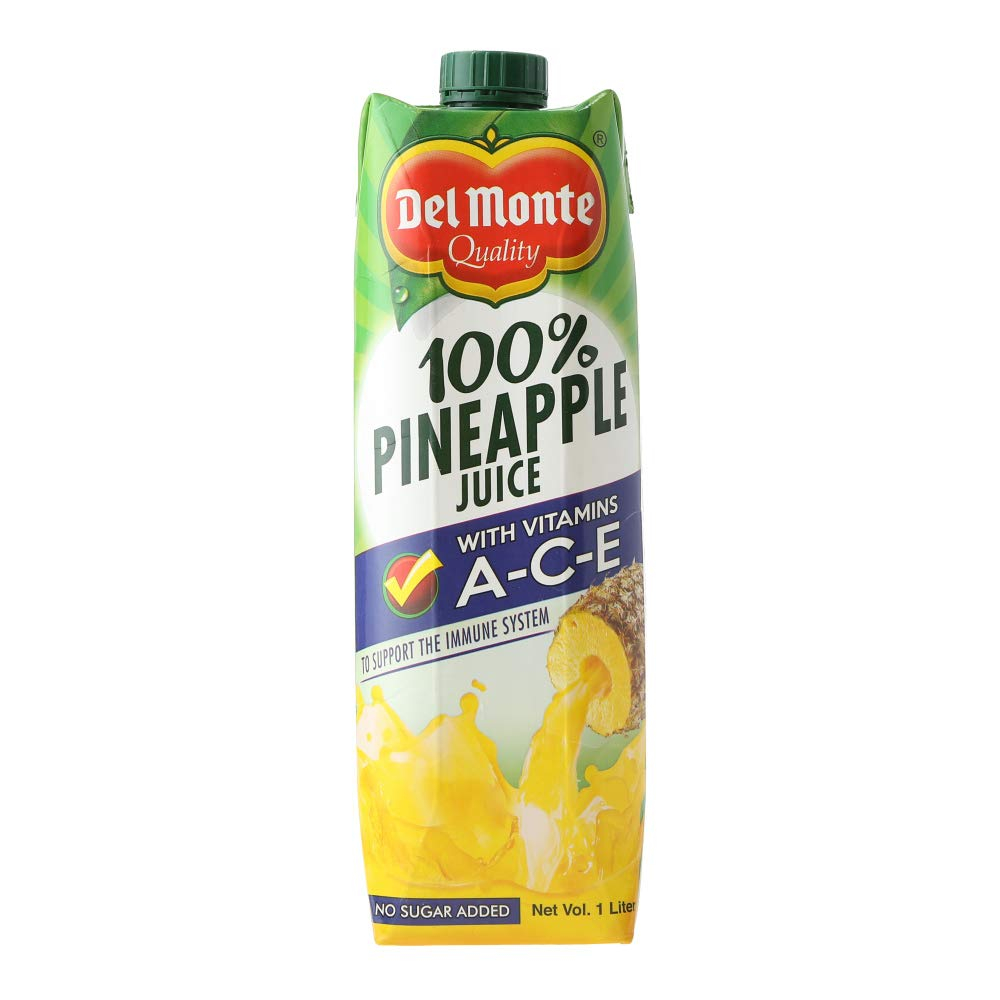 Del monte Pineapple Juice with Vitamins A-C-E Tetra Pack 1 liter ...
