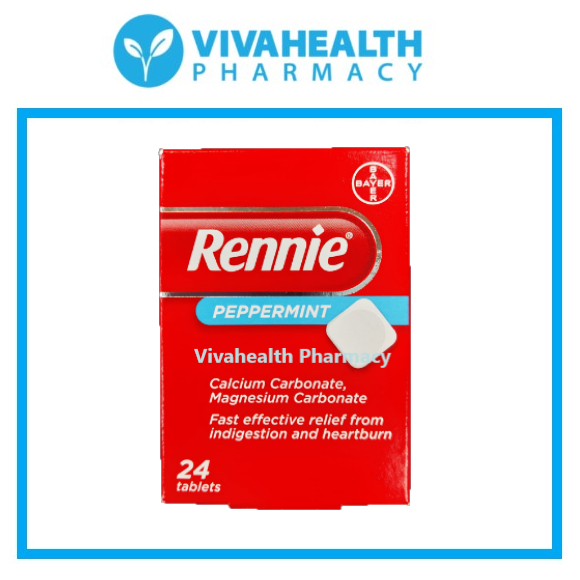 Rennie Peppermint 24s /heartburn/gastric/indigestion | Shopee Singapore