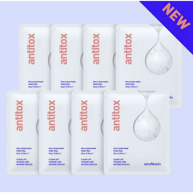 ANTITOX, SPA Clean Mask Pore Peel, 8 sheets | Shopee Singapore