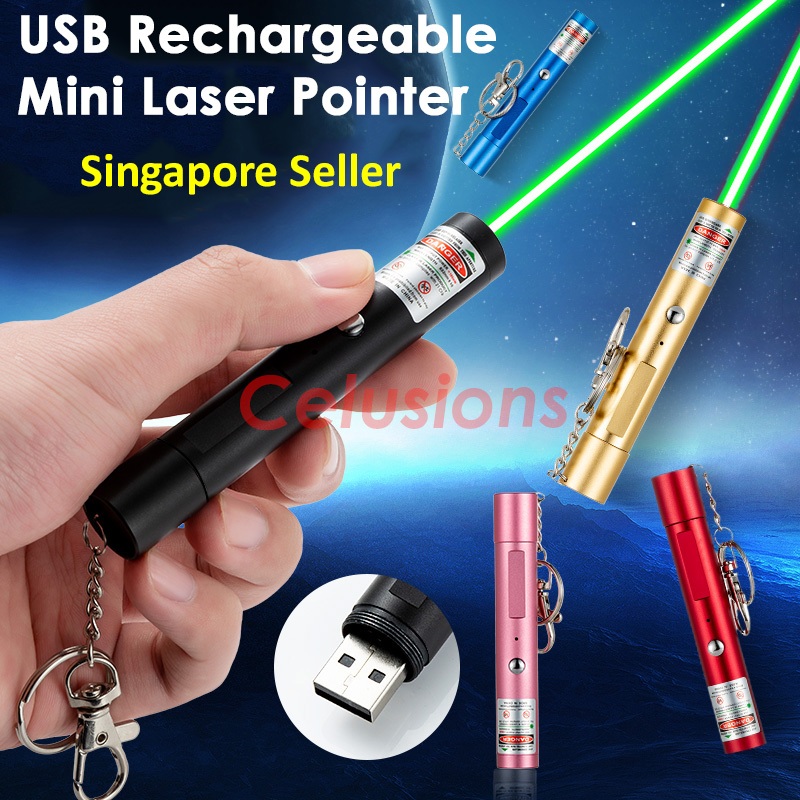 【SG Seller】 ️USB Rechargeable Mini Laser Pointer Pen ️ Portable Pocket ...