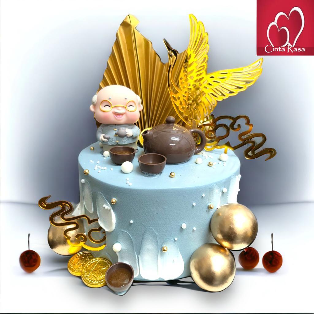 [Cinta Rasa] Longevity Xian He Celebratory Cake (6 inch | 8 inch ...