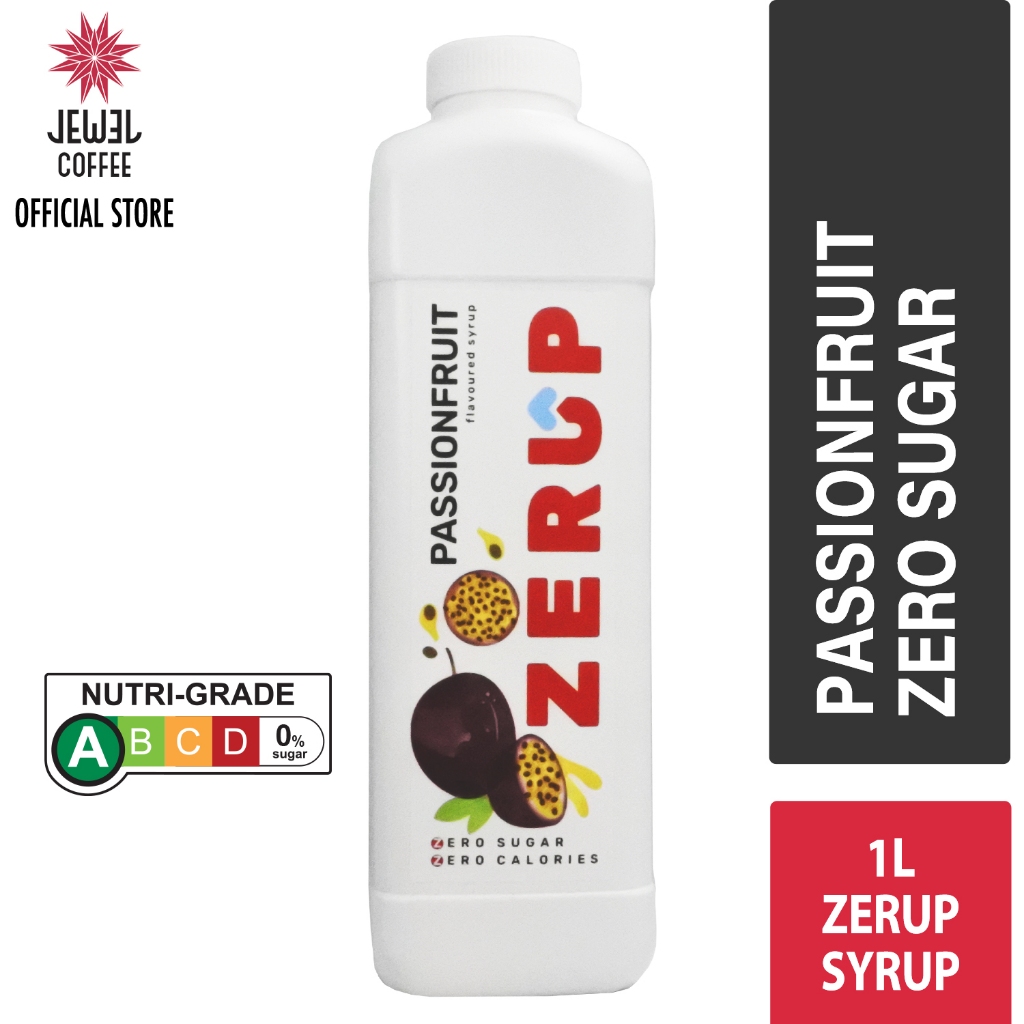 Zerup Zero Sugar Passionfruit Syrup 1L (Sweetener Syrup) | Shopee Singapore
