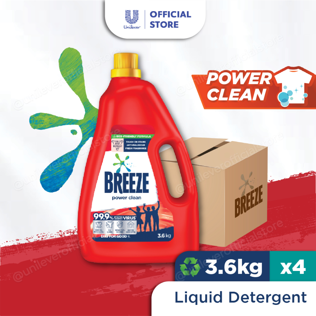 [Bundle of 4] Breeze Liquid Detergent 3.6kg Carton Sale | Shopee Singapore