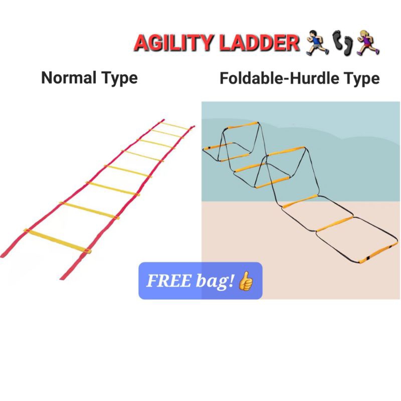 [SG: IN STOCK] Hurdle Agility Ladder Hybrid 2-in-1 Multi purpose ...