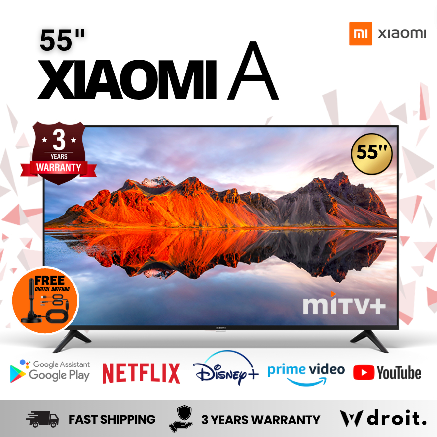 Xiaomi TV A Series 55 Inch 4K UHD Smart Google TV | Shopee Singapore