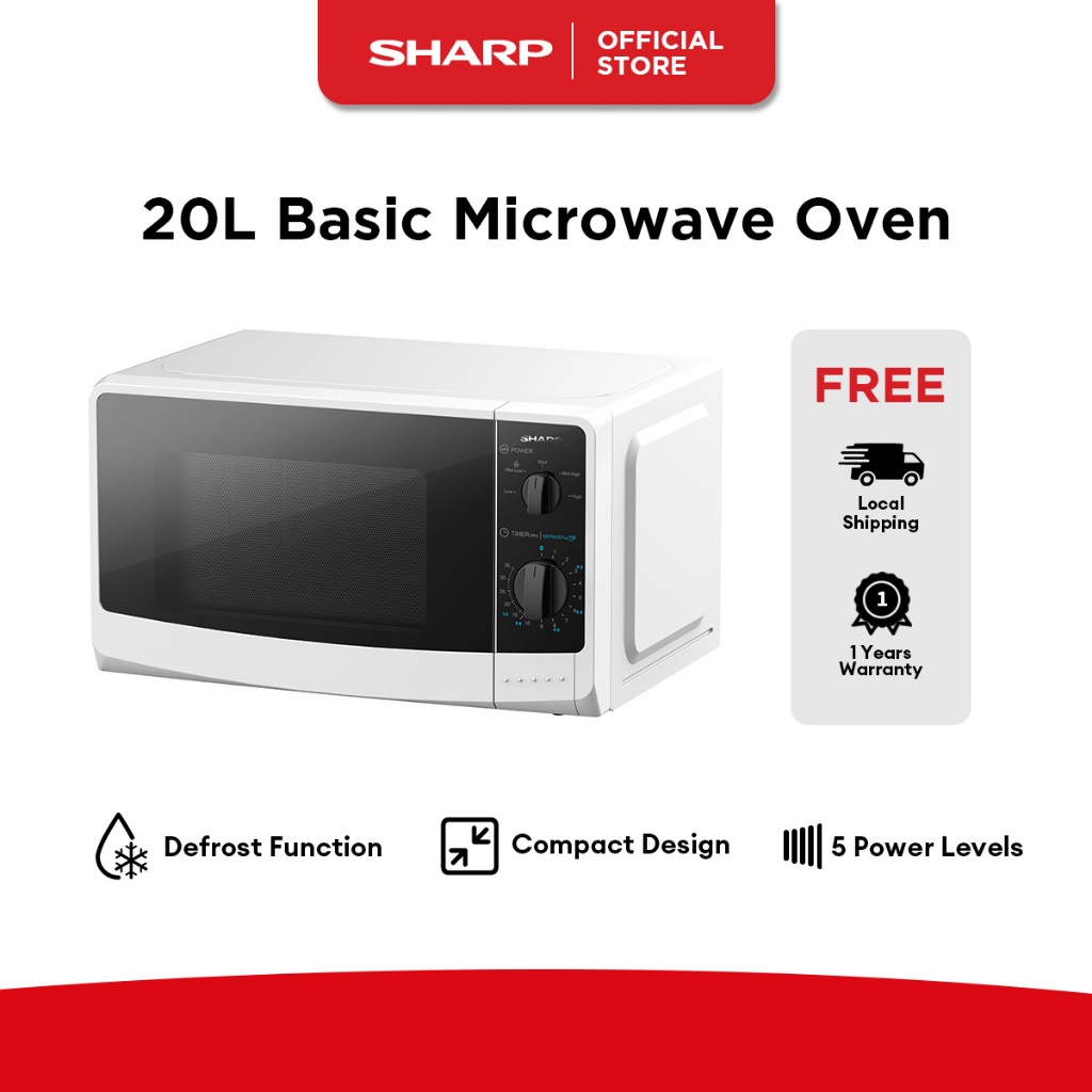 SHARP 20L Microwave Oven R-2201H(W) | Shopee Singapore