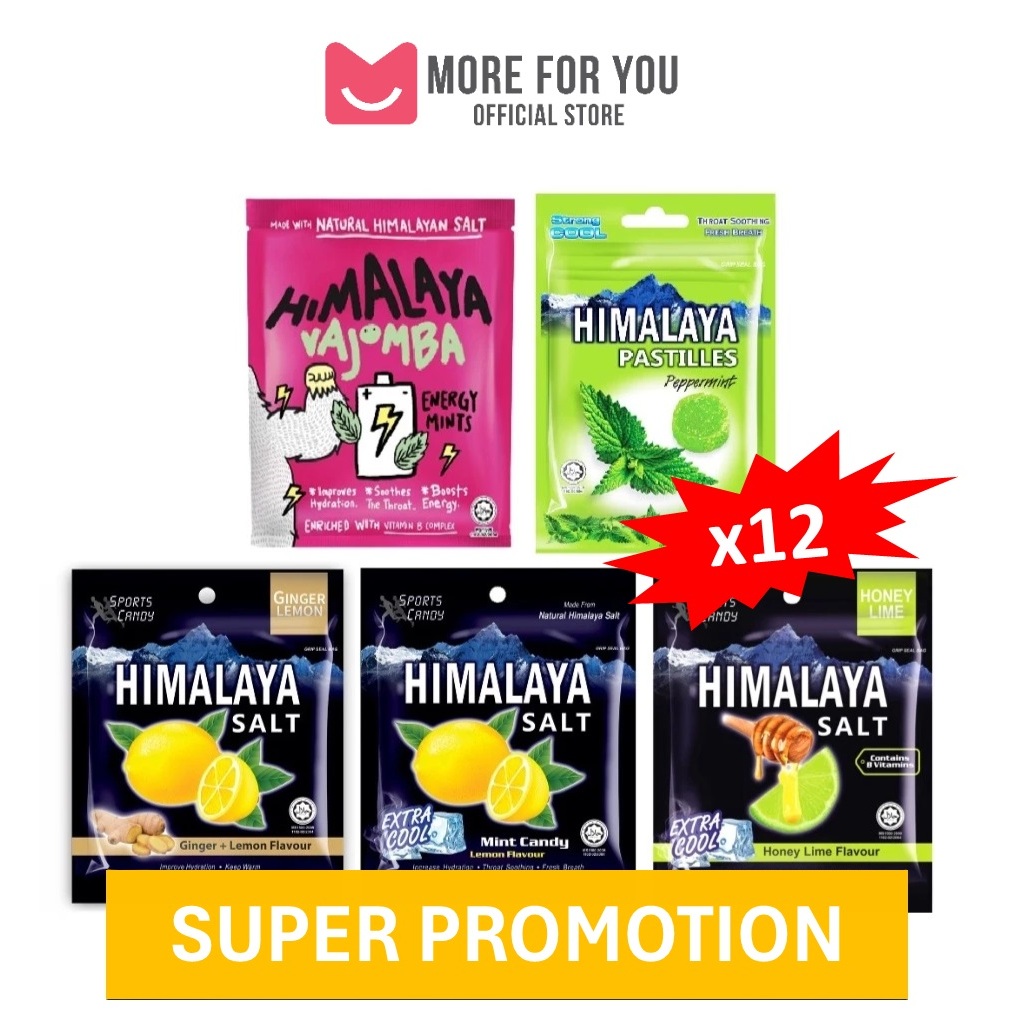 Himalaya Candy Salt Lemon/Ginger Lemon/Honey Lime/Pastilles Peppermint ...