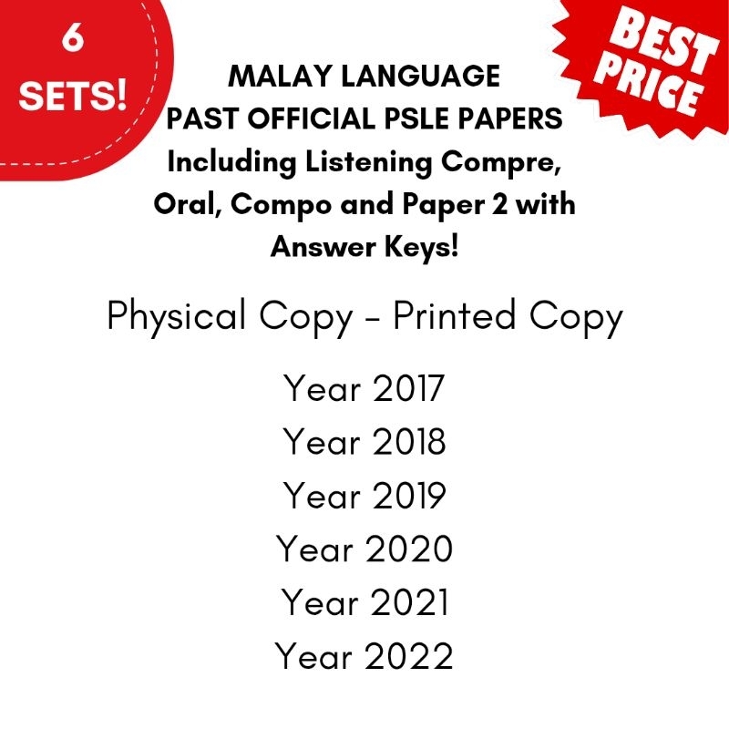 RESTOCK AGAIN! REAL OFFICIAL PSLE PAPERS 2012-2022 EXAM PAPERS P6 ...