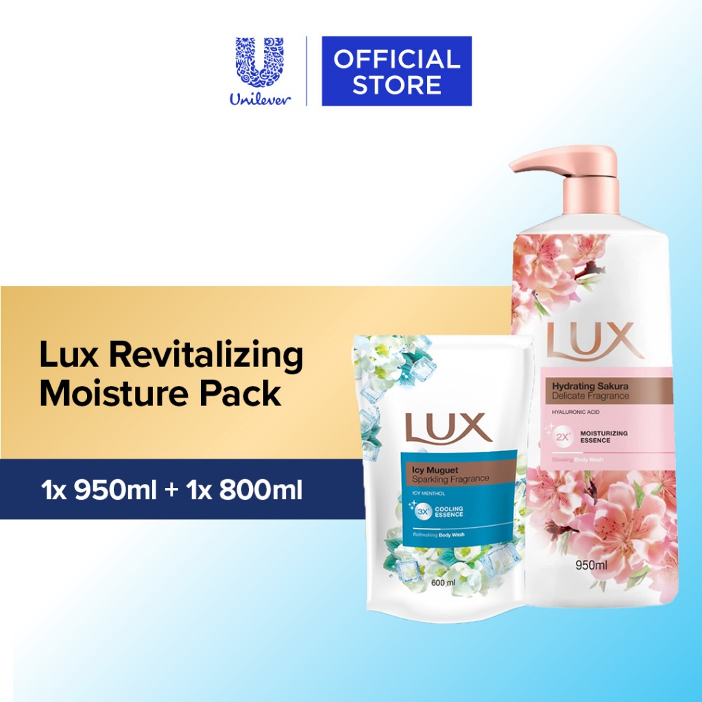 Lux Revitalizing Moisture Pack - 1x Lux Body Wash 900ml + 1x Lux Body ...
