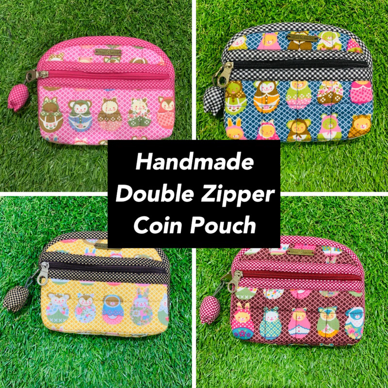 Handmade Double Zipper Coin Pouch | Shopee Singapore