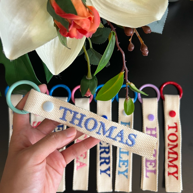 Personalized Embroidered Name Tags for your Bag Tag, Key Chain, Luggage ...