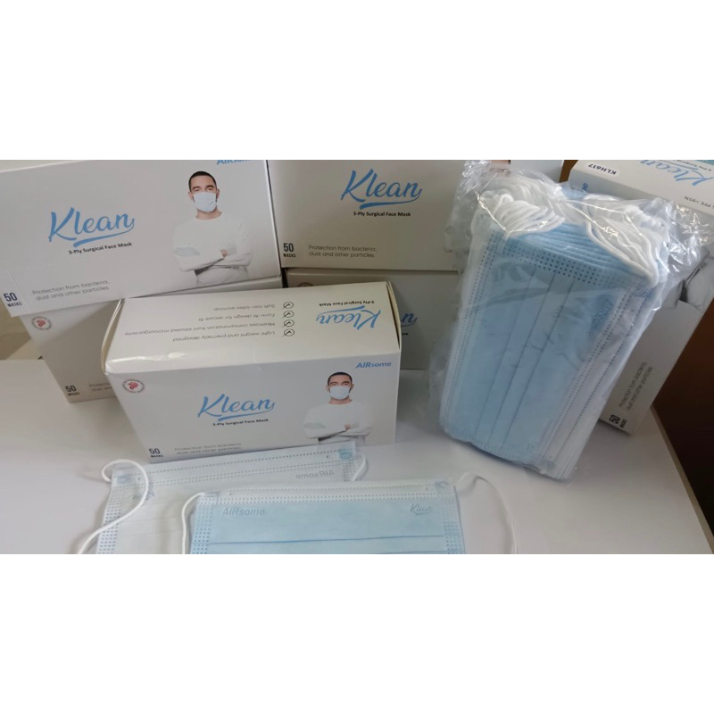 Singapore Klean 3-Ply Surgical Blue Mask | >99% BFE-50 Pcs/Box | Shopee ...