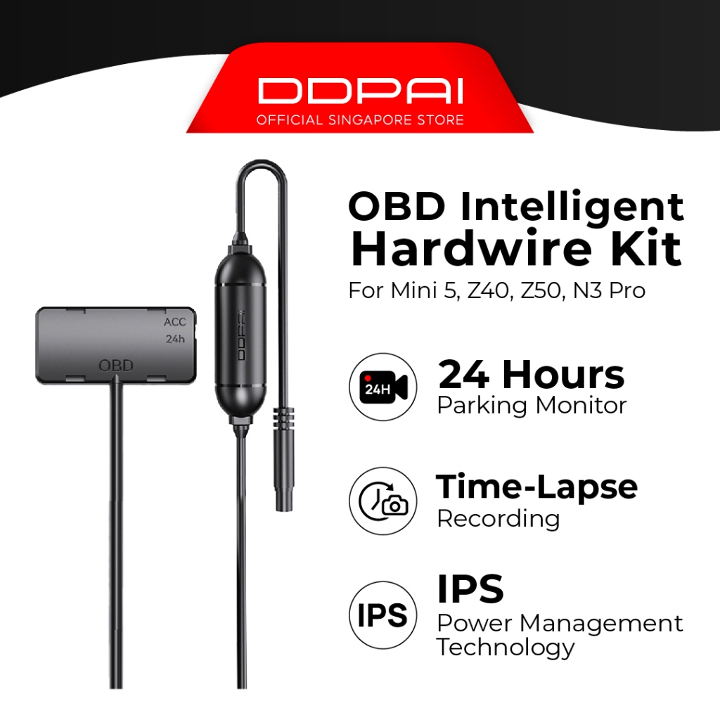 DDPAI OBD Intelligent Hardwire Kit 24H Parking Monitoring (Type-C ...