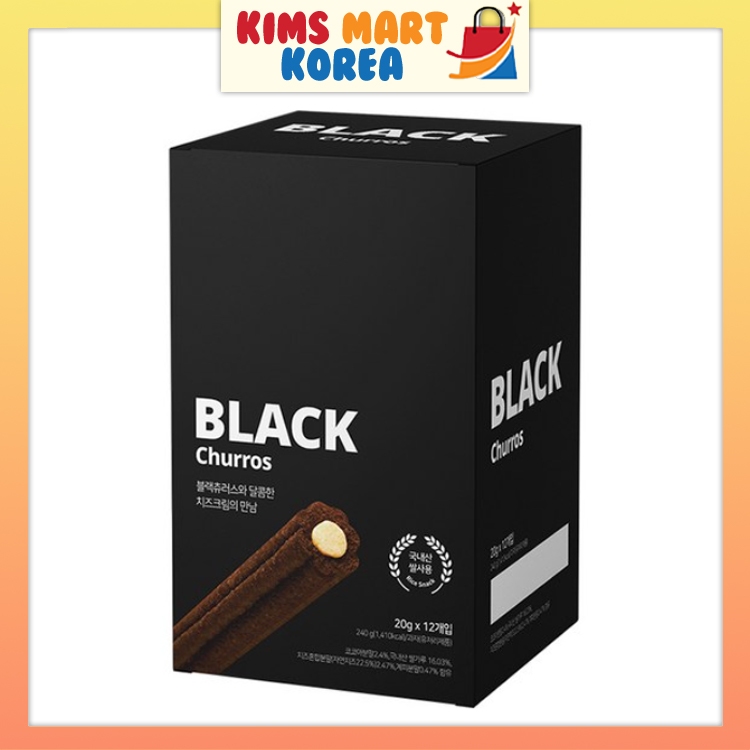 Taegwang Black Churros Premium Korean Sweet Breakfast Cereal Bar Snack ...