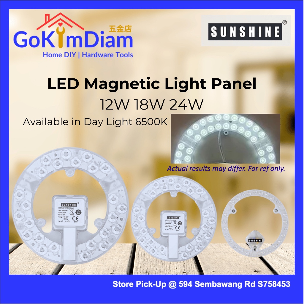 Sunshine LED Magnetic Light Replacement Panel 12W 18W 24W Daylight ...