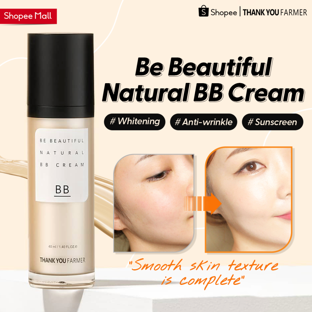 THANK YOU FARMER Be Beautiful Natural BB Cream SPF30 PA++ 40ml | Shopee ...