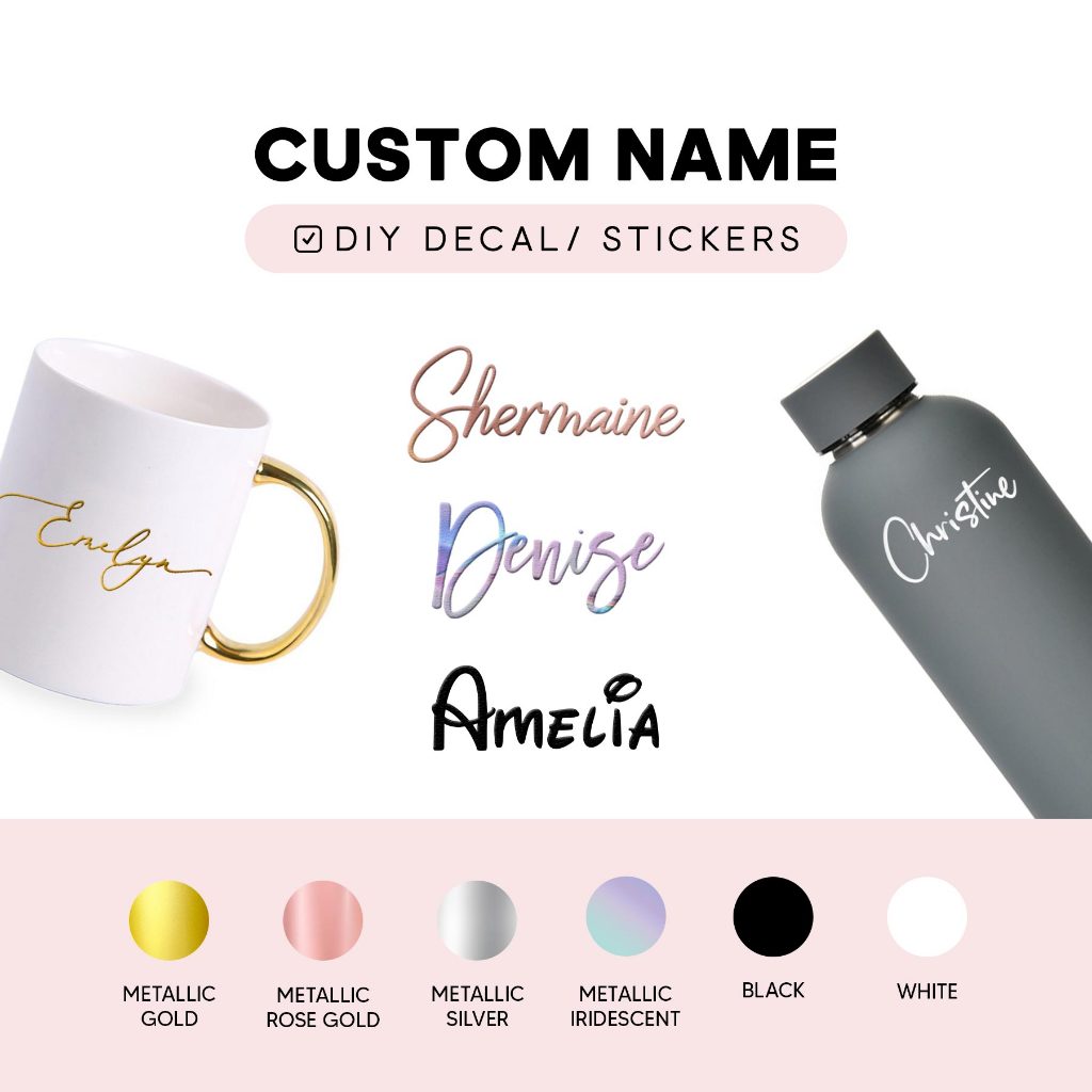 [SG Seller] Customised Name Stickers Personalised Waterproof Sticker ...