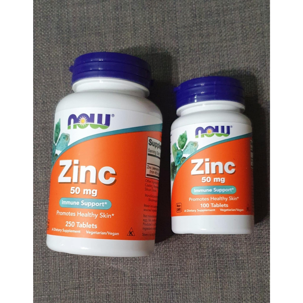 NOW Foods, Zinc 50 mg, 100 tablets/250 tablets | Shopee Singapore