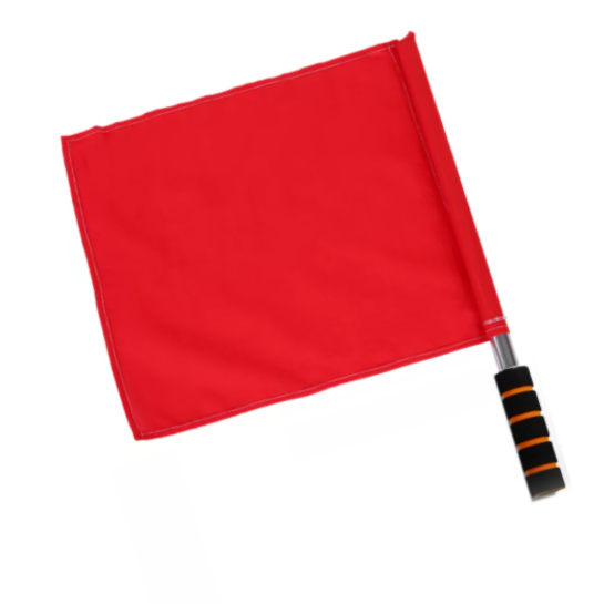 (SG) Safety Flag Traffic Controller Red / Green with comfortable rubber ...