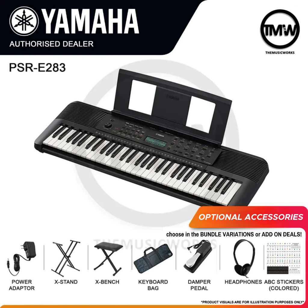 Yamaha PSR-E283 Portable Keyboard Piano 61 keys PSRE283 PSR E283 ...