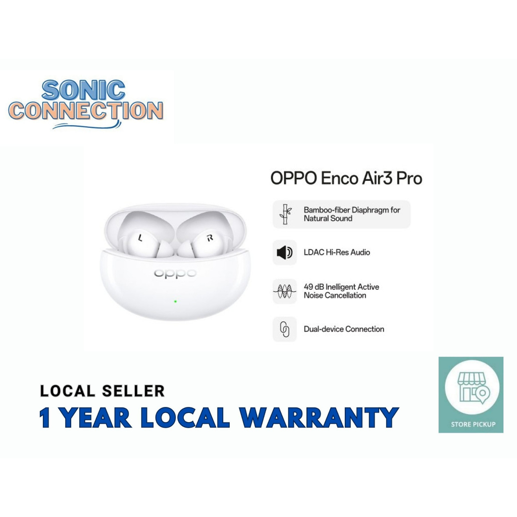 OPPO Enco Air3 Pro True Wireless Noise Cancelling Earbuds (White) (1 ... OPPO Enco Air3 Pro True Wireless Noise Cancelling Earbuds (White) (1 ...
